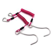 China TPU Coil Lanyard with Stainless Steel Carabiner Hook 100kg Load Capacity for sale