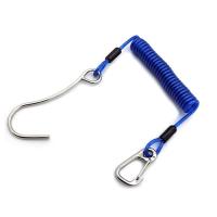 China TPU Coil Lanyard with Stainless Steel Carabiner Hook 100kg Load Capacity for sale