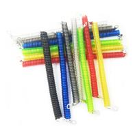 China Colored Steel Wire Safety Coil Tether With Eyelets Stop The Drop for sale