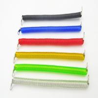 China Colored Steel Wire Safety Coil Tether With Eyelets Stop The Drop for sale