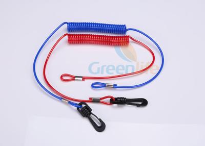 China Red Blue Jet Ski Safety Lanyard Cut Out Cord for Watercraft 3.5mm 1.2m for sale