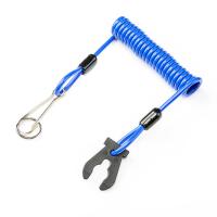 China Durable Safety Outboard Kill Cord Engine Blue Kill Stop Switch Plastic Spiral Lanyard for sale