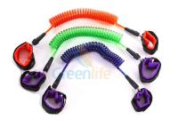China 2.5 Meter Extended Length Child Anti Lost Strap PU Coil Lanyard Custom Colors for sale
