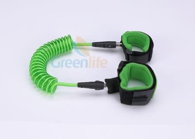 China Expanding 1.5 Metre Toddler Wrist Leash Green Spring Child Safety Harness PU Coil Lanyard for sale