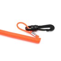 China Kelvar Orange Strong Coiled Jet Ski Kill Cord Engine Stop Lanyard Leash for sale