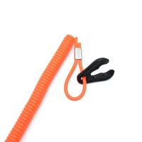 China Kelvar Orange Strong Coiled Jet Ski Kill Cord Engine Stop Lanyard Leash for sale