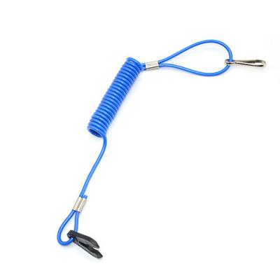 China Universal Plastic Blue Safety Spring Lanyard Jet Ski Accessory for sale