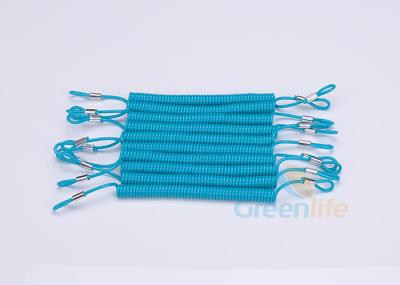 China Multi-Purpose Coiled Security Tether 120mm TPU Hand Tool Lanyard with Loop Ends for sale