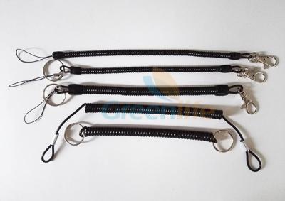 China 2.3mm Coiled Key Lanyard Safety Tool with Clip for Industrial Use for sale