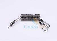 China Durable TPU Coil Lanyard Tether 0.8x3.0x100mm Anti-Drop Safety Tool Leash for sale