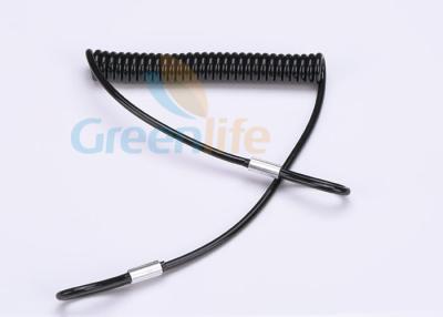 China Flexible Anti-Dropping Safety Tool Coil Lanyard 3mm Cord 120mm Coil Custom Ends for sale