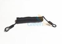China High Security Anti-lost Stainless Steel Coiled Tool Lanyard With Custom Cord Loop for sale