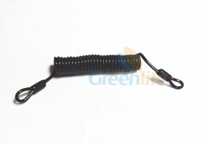 China High Security Anti-lost Stainless Steel Coiled Tool Lanyard With Custom Cord Loop for sale
