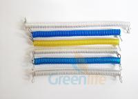 China Customized Spring Safety Tool Lanyard PU Coated Stainless Steel Wire 0.3mm 120mm for sale
