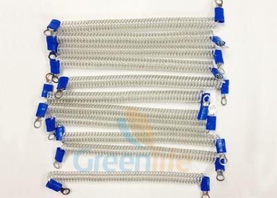 China Translucent Coiled Security Tether 15cm Stainless Steel Wire Rope 1.8m Extended Length for sale