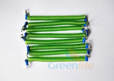 China Stretchy Coiled Lanyard Cord 2.3mm Diameter 1.4m Extended Length Retractable Security Cable for sale