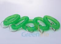China Anti - Lost Plastic Coil Key Chain , Split Ring Customized Wrist Key Coil 55 MM for sale