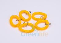 China TPU Bungee Coil Keychain Bracelet 55mm Anti Lost Spring Wrist Coil for Keys ID Badge for sale