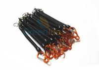 China 1.2M Retractable Fishing Pliers Lanyard PU Coil with Orange Carabiner 2.5mm Cord for sale