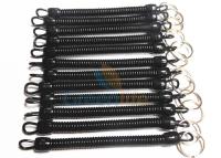 China PU Material Fishing Pliers Lanyard Security Spring Coil 1 Metre Extended Length for sale