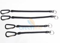 China Customizable PU Coil Lanyard 20cm Expanding Safety Tool Tether with Aluminum Carabiner for sale