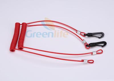 China Extendable Jet Ski Lanyard For Emergency , Jet Logic Lanyard Plastic Clip End for sale