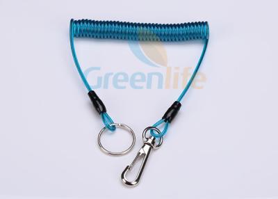 China Spring Steel Coil Tool Lanyard 0.5 Inches Quick Release Fall Protection for Working at Height for sale