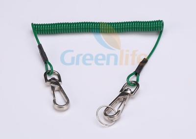 China PU Coated Coil Tool Lanyard 3mm Cord 1.2m Extended Dark Blue for Hand Tools for sale