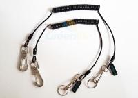 China Plastic Safety Flexible Coil Lanyard 3mm Cord 100mm Coil Custom Pantone Color for sale