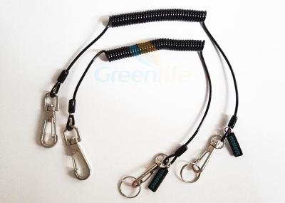 China Plastic Safety Flexible Coil Lanyard 3mm Cord 100mm Coil Custom Pantone Color for sale