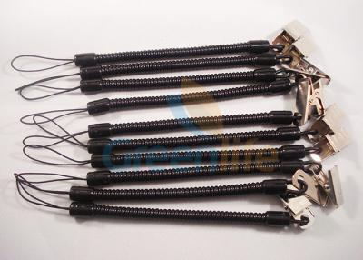 China Water Resistant Spring Coiled Key Lanyard Custom With Mobile Short Strap for sale