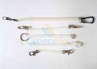 China Customizable PU Coil Key Lanyard with Snap Hook and Split Ring 1.2mm Cord for sale