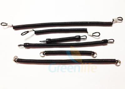 China Stretchable PU Coil Key Lanyard 2.0mm Cord 100mm Unstretched Anti-Loss Spring Holder for sale