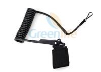 China Elastic 1.4M Tactical Pistol Lanyard with Steel Wire Core and TPU Coating for sale