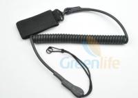 China Heavy Duty Retractable Tool Lanyard 4mm Cord 55in Stretch for Pistol Tactical Sling for sale