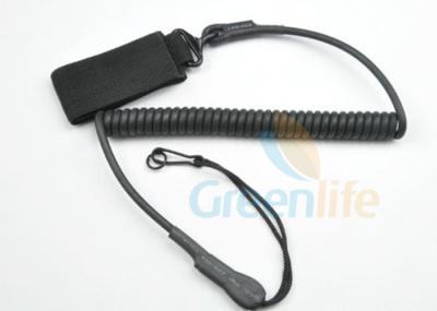 China Heavy Duty Retractable Tool Lanyard 4mm Cord 55in Stretch for Pistol Tactical Sling for sale