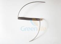 China Black Stretch Steel Wire Coiled Lanyard 12cm Coil 20cm Tail PU Material for sale