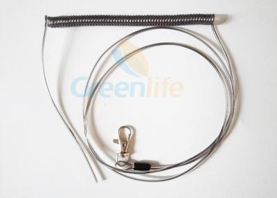 China Customized Spring Spiral Coil Cable with Lobster Claw 1M Tail PU TPU EVA for sale