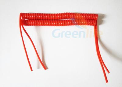 China 4.0mm PU Coiled Cable Custom Spiral Safety Strap Water Resistant Lanyard for sale
