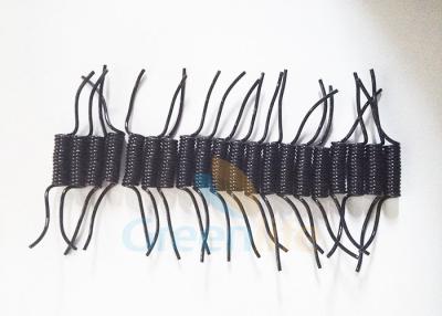 China Custom Short Plastic Spiral Safety Lanyard Cables Black 4CM Long PU Coil Cord 1.2-8.0mm for sale
