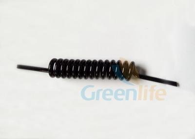China 7MM Cord Black Custom Coiled Cable Heavy Duty For Quick Release Sup Leash for sale