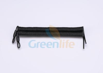 China Heavy Duty Customized Flexible Coil Lanyard 1.0mm Wire Core 4.0mm Cord Loop Tool Safety Lanyard for sale