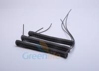 China Flexible Wire Custom Coiled Cable 3.0MM Diameter Transparent Black Leash for sale