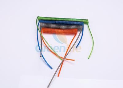 China Custom Coiled Cable PU Rubber Coating Strengthened Steel Wire 1.2-8.0mm Diameter for sale