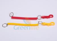 China EVA PU Coil Keychain with Clip Swivel Spring Stretchy Key Ring 2 PCS 80cm for sale