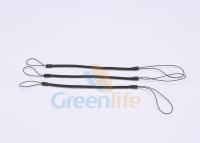 China Retractable Coil Pen Tether Cord 50mm Polyurethane Tubing 1.2mm Diameter Black for sale