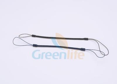 China Stretchy Coiled Stylus Tether Cord 1.2mm Diameter 80mm Length Black Nylon String Loops 2PCS for sale