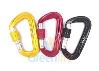 China Auto Lock Marine Snap Hook D Shape Big Size Aluminum Carabiner 76mm Length for sale