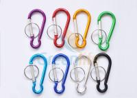 China Colored Aluminum Promotional Snap Hook Carabiner Gourd Shape With Split Ring for sale