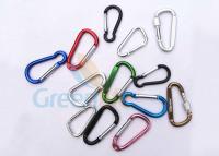 China Colored Aluminum Carabiner Clips Connectors for Lanyards D Shape 5# 47.5mm for sale